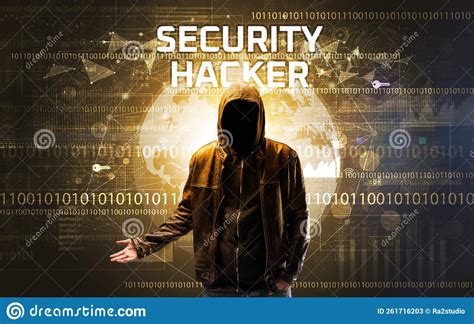 Faceless Hacker At Work Security Concept Stock Image Image Of Network Hacking 261716203