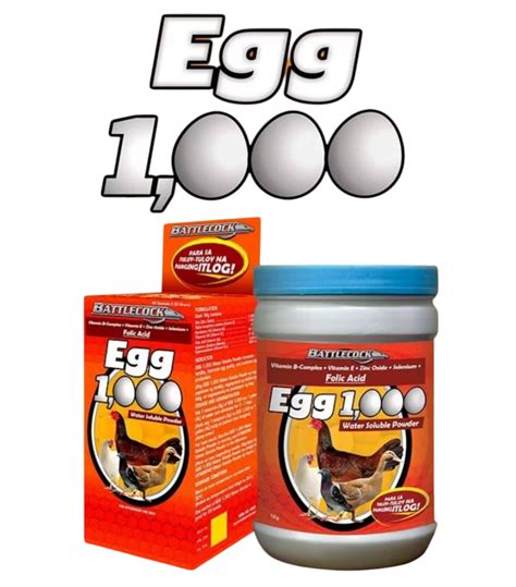 Egg 1000 Battlecock 1 Kilo Folic Acid Water Soluble Powder Shopee