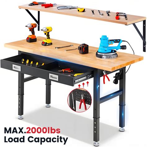 Workbench For Garageenjoywood Heavy Duty 60 Inch Wood Work Bench With