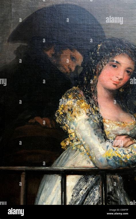 Detail Majas On A Balcony Attributed To Francisco De Goya Y Lucientes