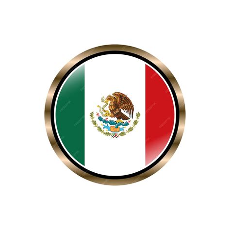 Premium Vector Mexico Flag Circle Button Vector Template Trendy