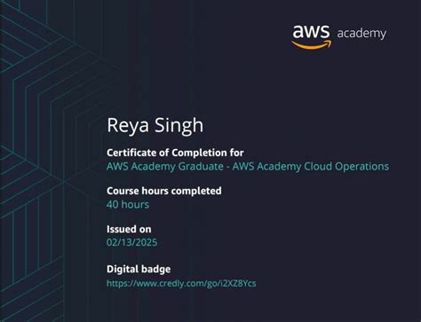 Aws Cloudcomputing Cloudoperations Awsacademy Certification
