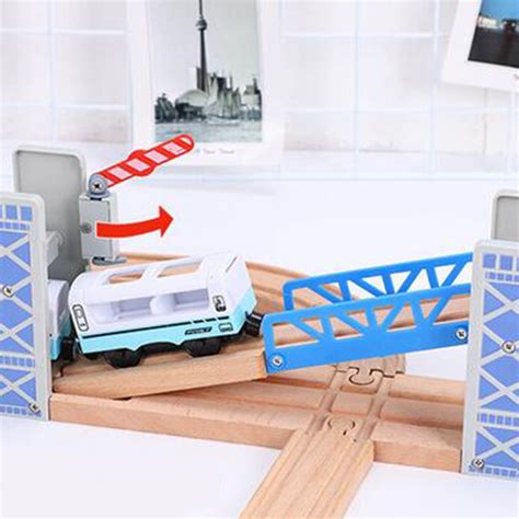 Wooden Double Deck Bridge Overpass Toy Diy Train T Grandado