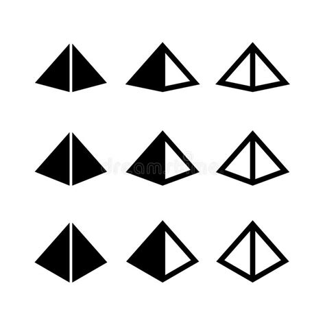 Icon Quadrangular Pyramid Symbol Of Stability And Reliability