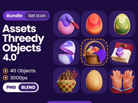 Eater Egg Day Object 3d Icons By Jeje On Dribbble
