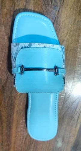 Ethnic Wear Plain Sky Blue Total Ladies Tpr Slipper Flats At ₹ 249 Pair In Mumbai