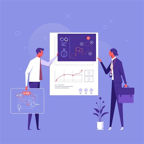 Premium Vector Data Analysis Concept People Analyzing Growth Charts