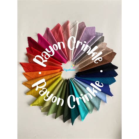 Jual 1 Meter Kain Rayon Crickle Rayon Crincle Shopee Indonesia