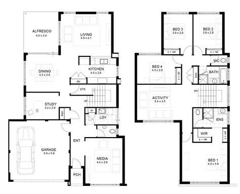 Exploring Two Story House Floor Plans House Plans