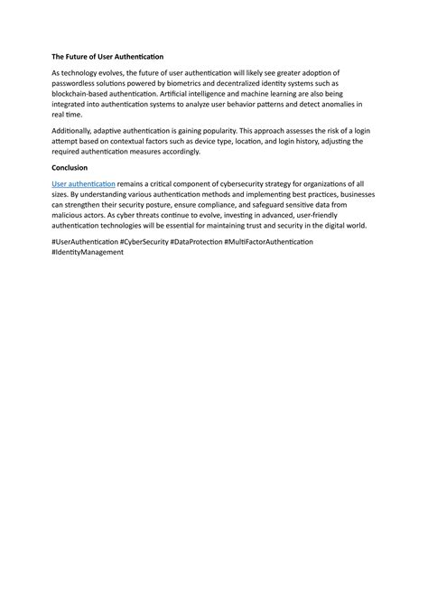 Understanding User Authentication Methods Importance And Best