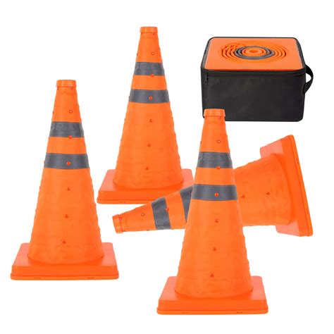 Buy 4 Pack 18 Inch Collapsible Traffic Safety Cones Parking Cones