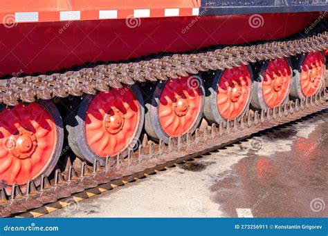 Tracked Chassis Of All Terrain Land Vehicle Metal Tracks Of A Crawler