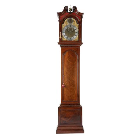 Mahogany Quarter Striking Longcase Clock Grid Iron Pendulum La512082