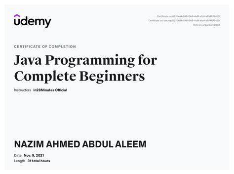 Nazim Ahmed Abdul Aleem On Linkedin Successfully Completed Java Glad