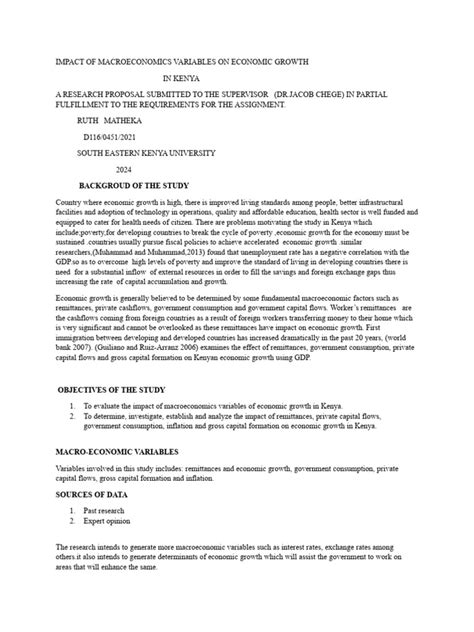 Impact Of Macroeconomics Variables On Economic Growth Pdf Economic