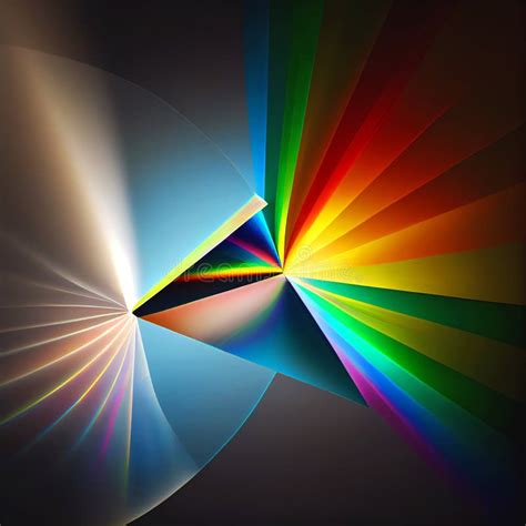 Rainbow Light Refracting Prism Stock Illustration Illustration Of