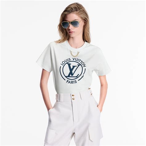 Flocked Lv T Shirt Women Ready To Wear Louis Vuitton