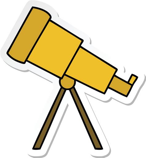 Sticker Of A Cute Cartoon Telescope 10433955 Vector Art At Vecteezy