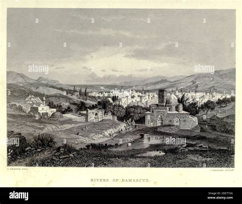 Engraving On Steel Of Rivers Of Damascus From Picturesque Palestine