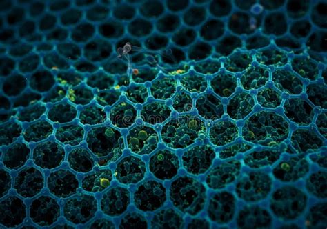 Microscopic Hexagonal Nanostructure Network Stock Illustration Illustration Of Engineering