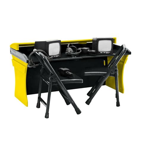 Black And Yellow Commentator Table Playset For Wwe