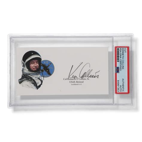 Kenneth Collins Signed 25x55 Cut With Portrait Psa Pristine Auction
