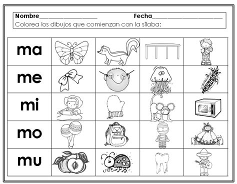 Sílabas Ma Me Mi Mo Mu Aprende A Leer Palabras Con M Para Niños Porn