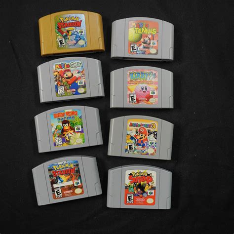 At Auction 8pc Nintendo 64 Game Cartridges Includes Pokemon Stadium