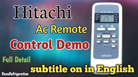 Hitachi Window Ac Remote Control Functions At Cristal Lawrence Blog