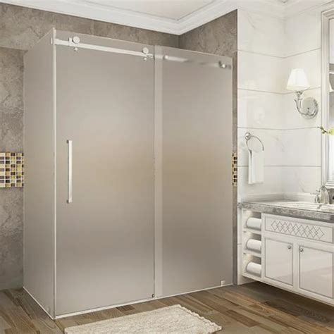 8mm Frosted Tempered Glass Shower Door Acid Etched Toughened Glass
