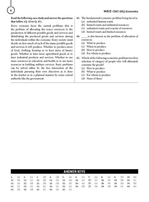 Nta Cuet Ug Chapter Wise Question Bank Economics Mtg Learning Media