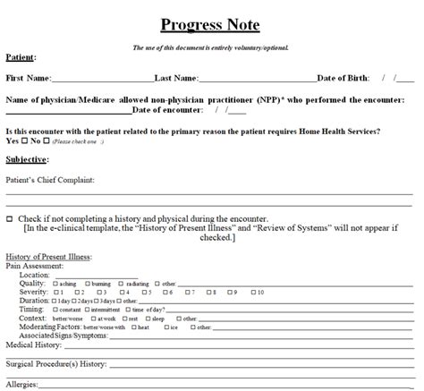 15 Excellent Progress Note Templates Editable In Word Templates Show