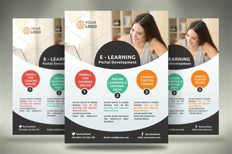 E Learning Flyer Flyer Templates ~ Creative Market