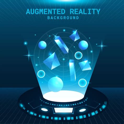 Premium Vector Augmented Reality Concept Background