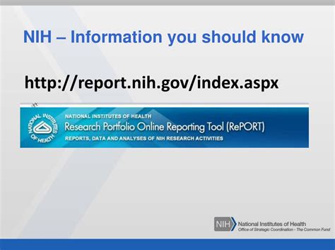 Ppt What You Need To Know About Nih But Were Afraid To Ask A Short
