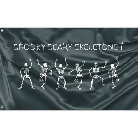 Spooky Scary Skeletons Flag Unique Design Print Hiqh Quality
