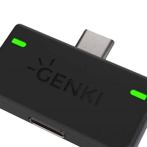 Genki Bluetooth Audio Adapter Suitable For Nintendo Switch Grey Neon Connect Up To 2 Headphones