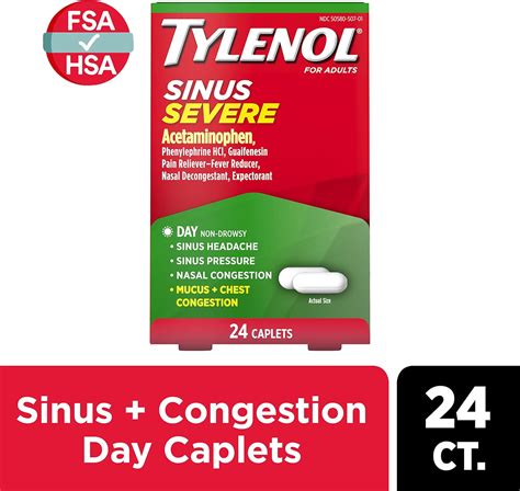 Buy Tylenol Sinus Severe Daytime Caplets With Acetaminophen