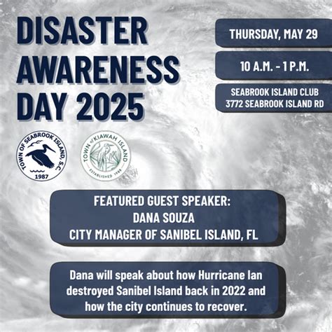Seabrook Island And Kiawah Island To Co Host Disaster Awareness Day On Thurs May 29th Seabrook