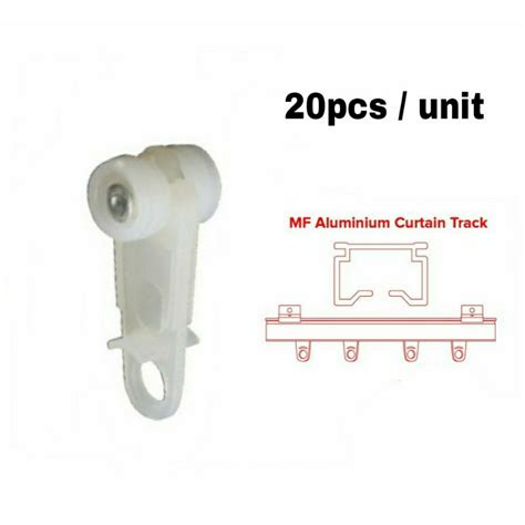 20pcs Curtain Roller Hook For Old Styled Steel Rail Rail Roller Langsir Roda Jenis Lama Roller