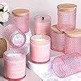 Darjen 12 Pack Pink Candle Jars For Making Candles 8 Oz