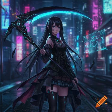 Ai Girl With Scythe On Craiyon