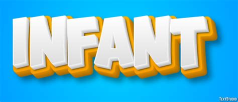 Infant Text Effect And Logo Design Word