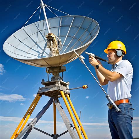 Antenna Alignment Process With A Technician Using A Compass Premium
