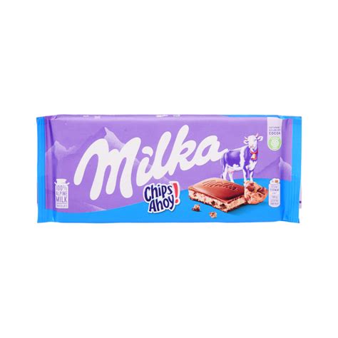 Milka Milk Chocolate Chips Ahoy 100 Gm Al Fatah