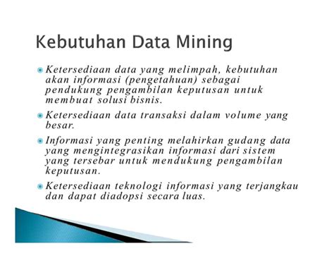Sekilas Tentang Data Mining Ppt