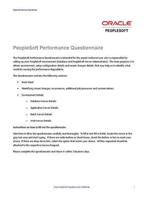 Peoplesoft Performance Assessment Form Pdf Oracle Database Databases