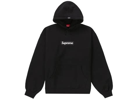 Supreme Box Logo Hooded Sweatshirt Fw23 Black Mens Fw23 Us