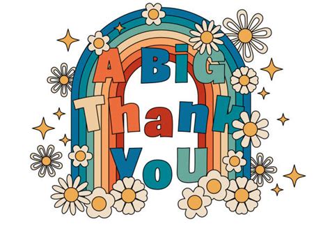 70 Thank You Flowers Rainbow Stock Illustrations Royalty Free Vector