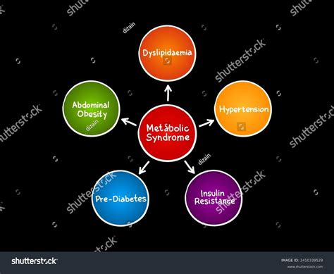 Metabolic Syndrome Mind Map Process Medical Stock Vector Royalty Free